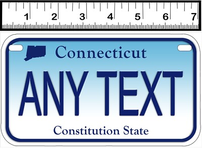 Personalized aluminum motorcycle state license plate-Connecticut | eBay