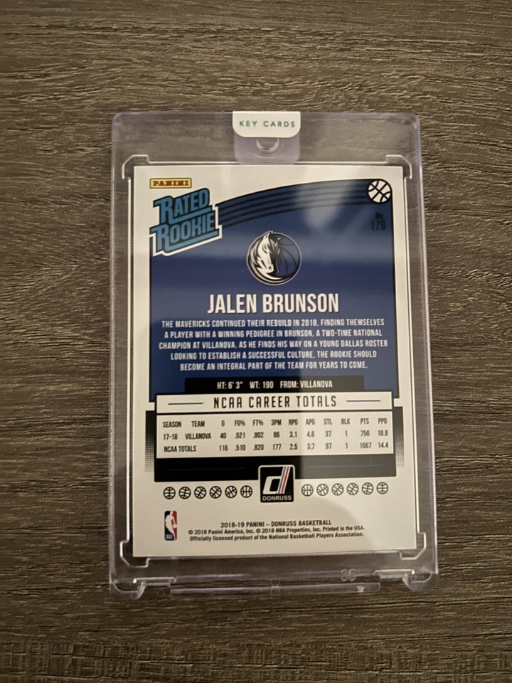 2018-19 Panini Donruss - Rated Rookies #179 Jalen Brunson Rookie Card ...