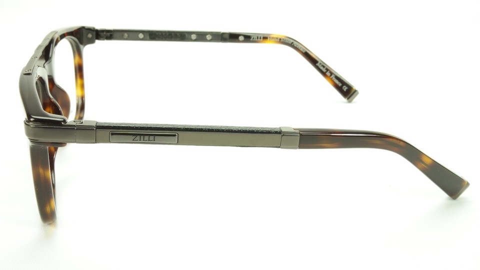 ZILLI Eyeglasses Frame Acetate Leather Titanium France Hand Made ZI ...