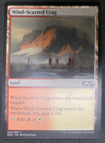 Wind-Scarred Crag - MTG Magic the Gathering - 2020 - Misprint Crimped ...