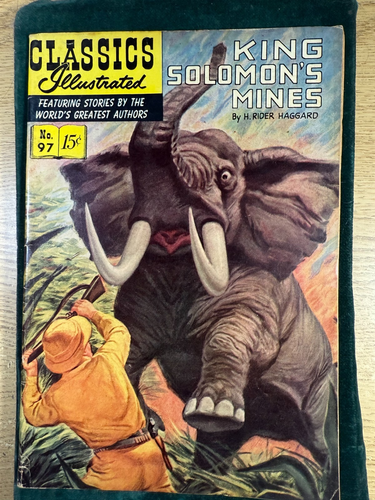CLASSICS ILLUSTRATED NO 97 HRN 96 KING SOLOMON'S MINES 7/52 (O) VG/F H ...