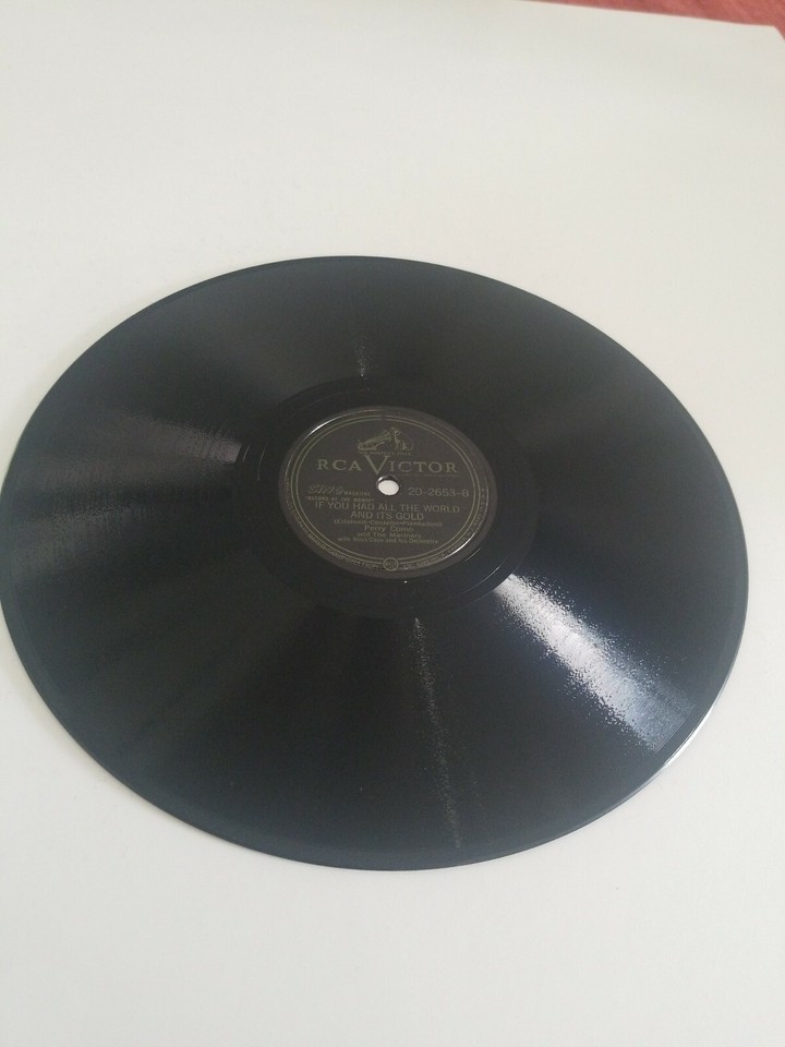 PERRY COMO BECAUSE / IF YOU HAD ALL THE WORLD & GOLD 78 RCA VICTOR 20 ...