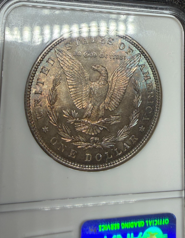 1886 $1 Morgan Silver Dollar MS63 NGC Rainbow Toned Coin | eBay