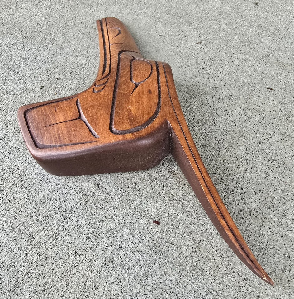 Hand Carved Cedar Totem Loon Wall Décor First Nations Salish Langley ...