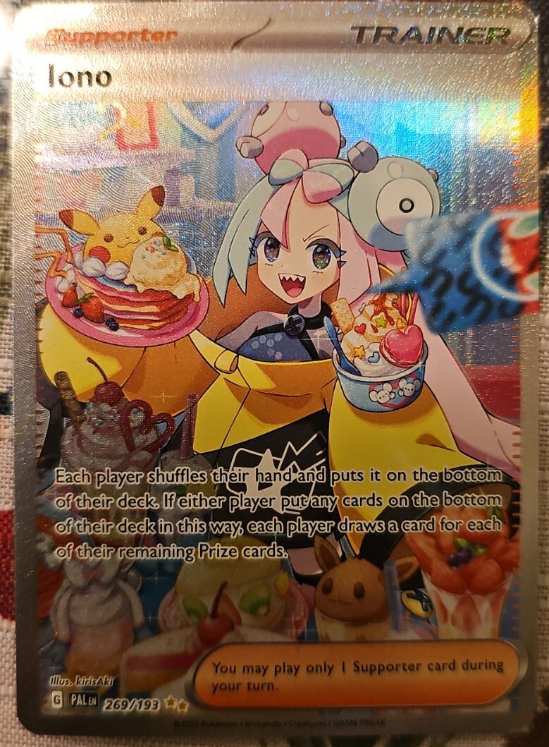 Iono 269/193 Trainer Obsidian Flames Ultra Rare Pokemon Holo Foil Nice ...