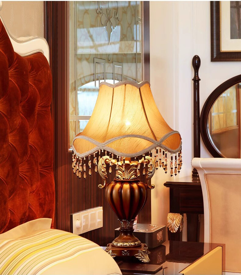 Retro European Lamp Shades Fringe Crystal Light Shades Romantic Table ...