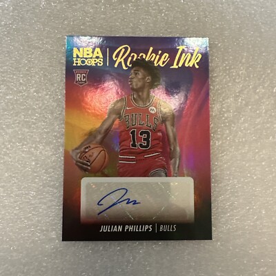 2023-24 NBA Hoops JULIAN PHILLIPS RC AUTO Foil Rookie Ink Bulls | eBay