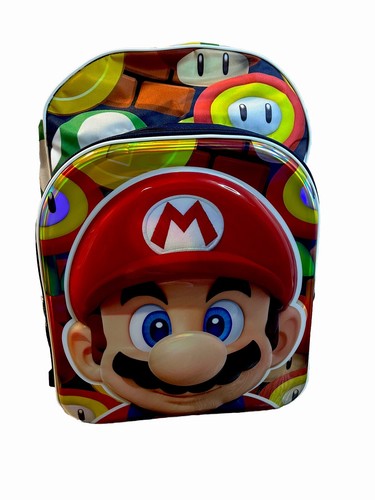 SUPER MARIO Backpack 17" With Laptop Sleeve 2021 Book Bag - Nintendo ...