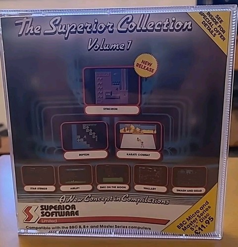8 Game Superior Collection Vol 1 5.25" disc Acorn BBC Micro by Superior ...