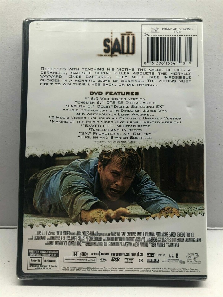 Saw (DVD, Widescreen) 31398165415| eBay