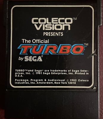Turbo (Colecovision, 1982) Cart Only Tested | eBay