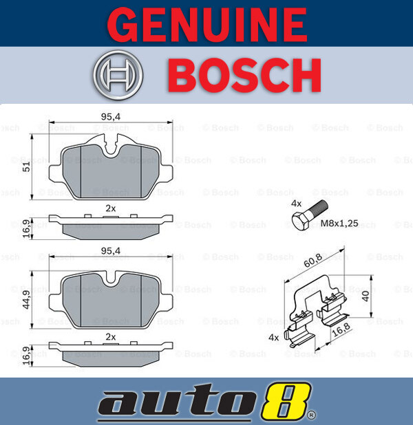 Bosch Rear Brake Pads for Bmw 118I E 87 2L Petrol N43 B20A 2007 - 2011 ...