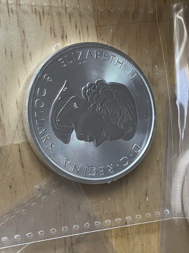 2016 Canada Wildlife 1.5 Oz Silver WHITE SNOW FALCON $8 Coin BU .9999 ...