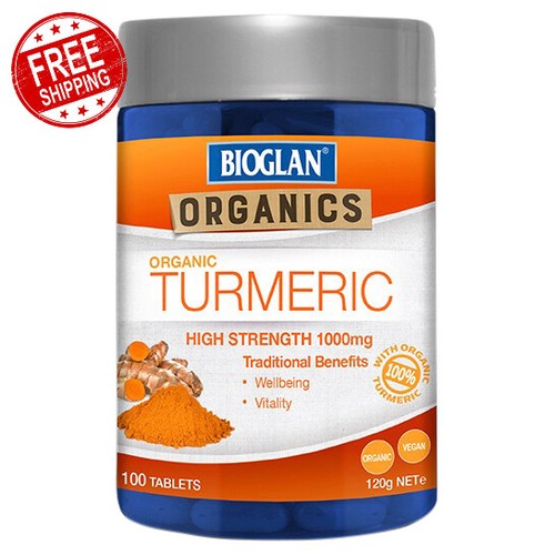 Bioglan Organics Curcuma Longa Turmeric High Strength 1000 Mg 100 ...