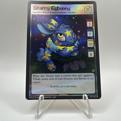 Neopets TCG - Starry Cybunny 18/100- Ultra Rare Holo - Return of Dr ...