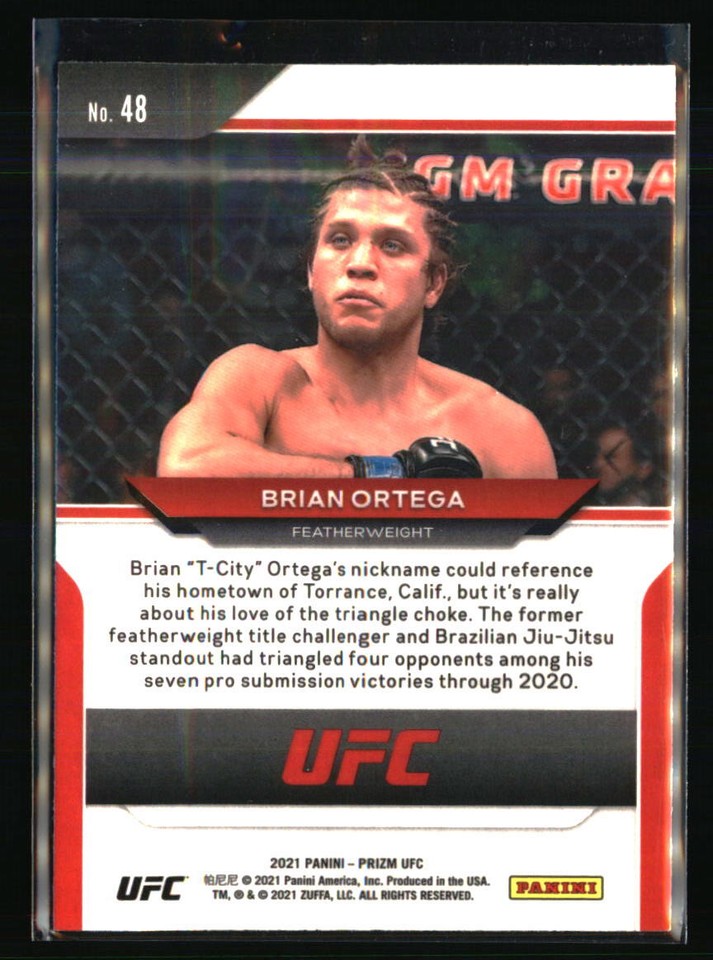Brian Ortega 2021 Panini Prizm UFC #48 MMA Card | eBay