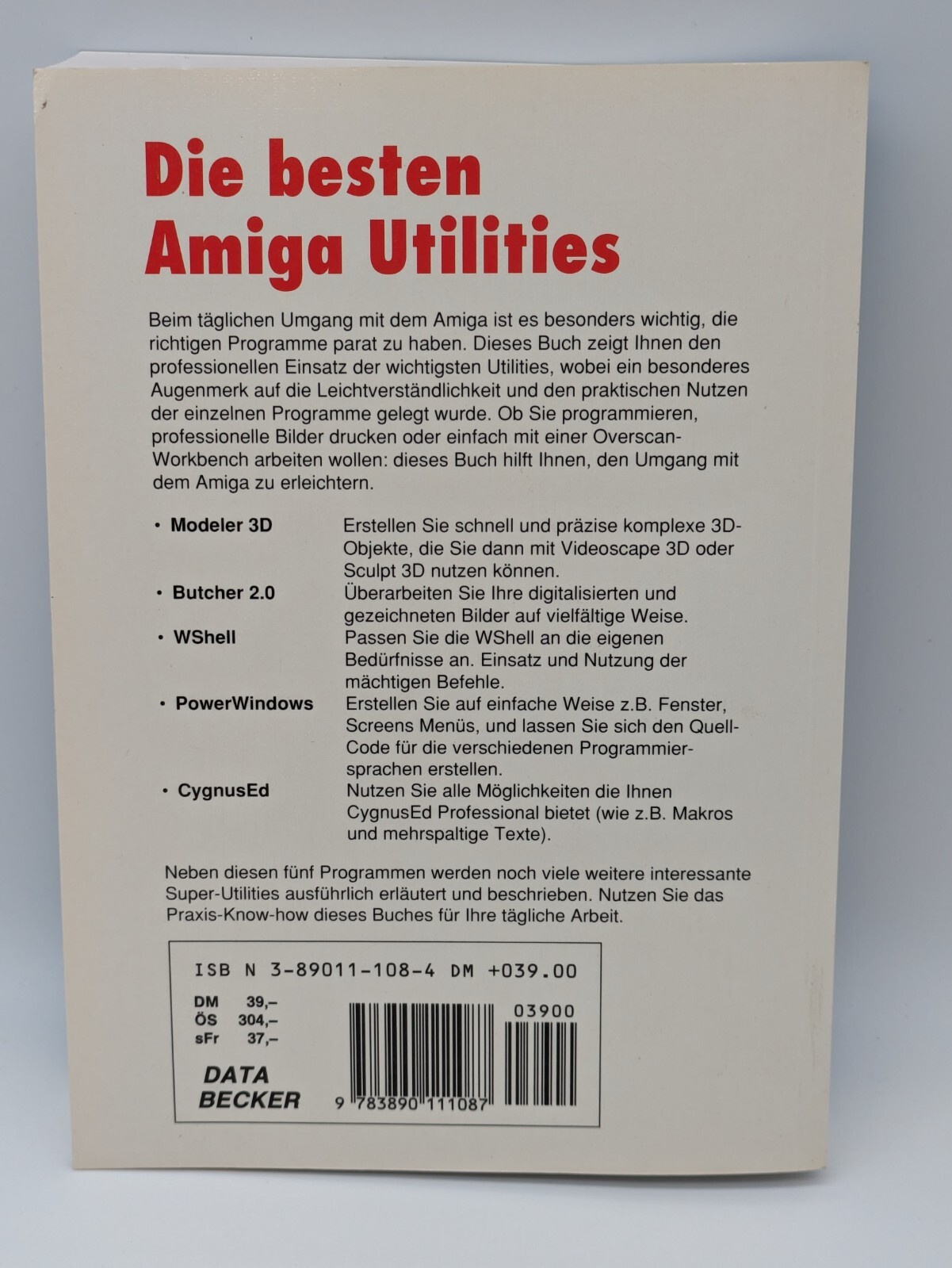 Die Besten Amiga Utilities, Polk - Data Becker Verlag | eBay