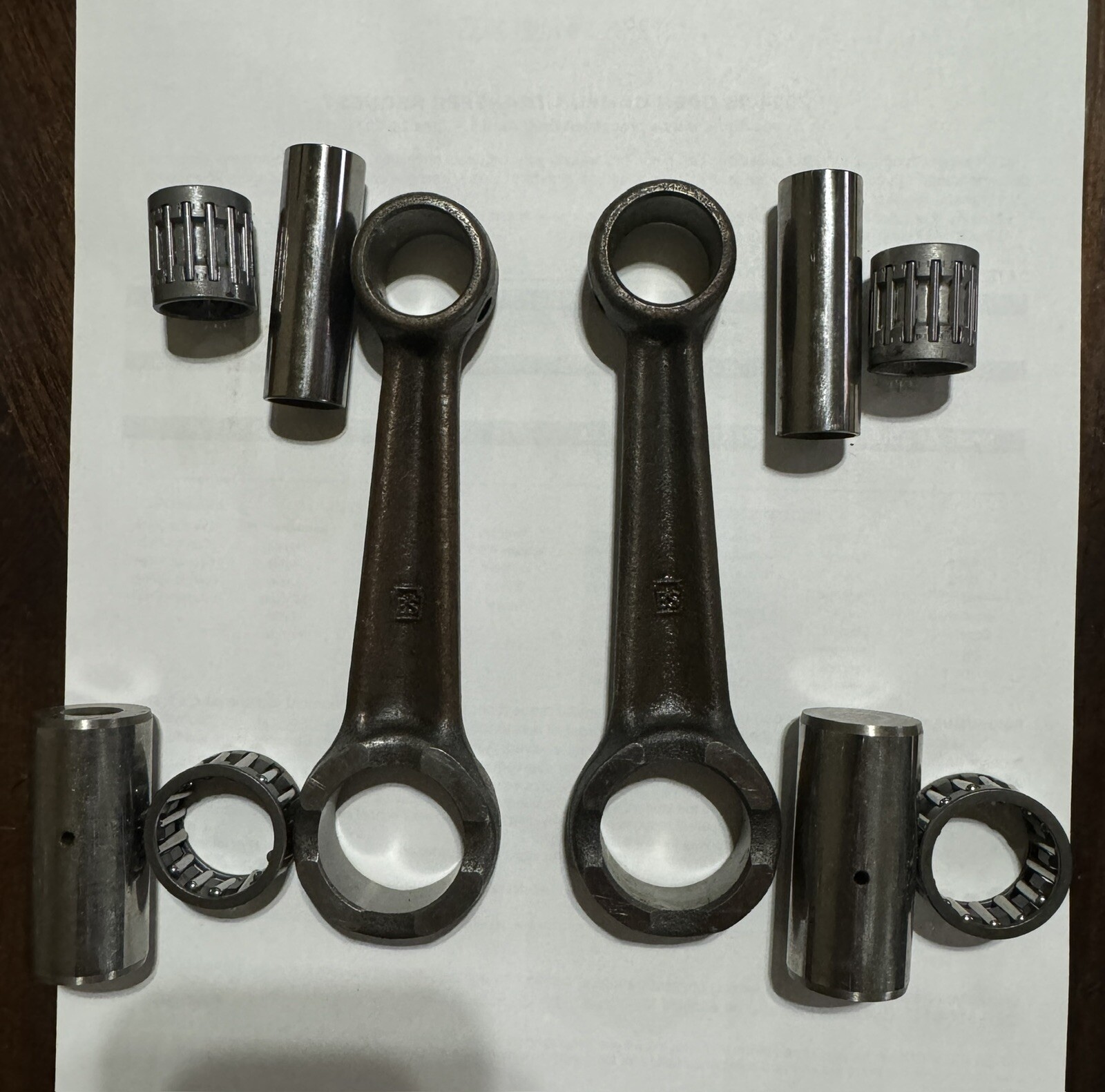 NOS Bridgestone 350 GTR GTO Connecting Rods, Bearings, Pins Rebuild Kit ...