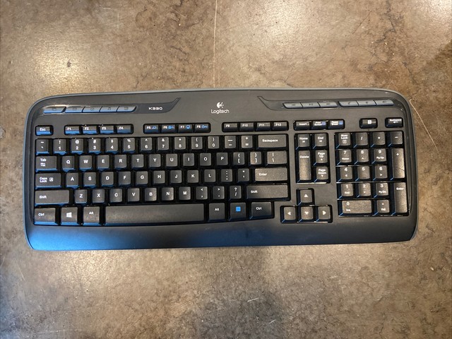 Logitech K330 Black Wireless Computer Keyboard Y-r0009 for sale online ...