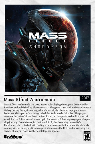 Mass Effect Andromeda *CUSTOM* Gaming Showcase Poster 11x17 *FREE SHIP ...