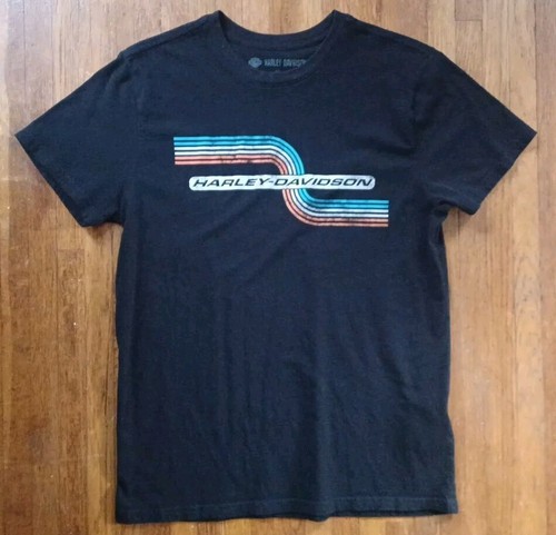 Harley Davidson Motorcycles T Shirt Sz LG Official Merch Sport Stripe ...