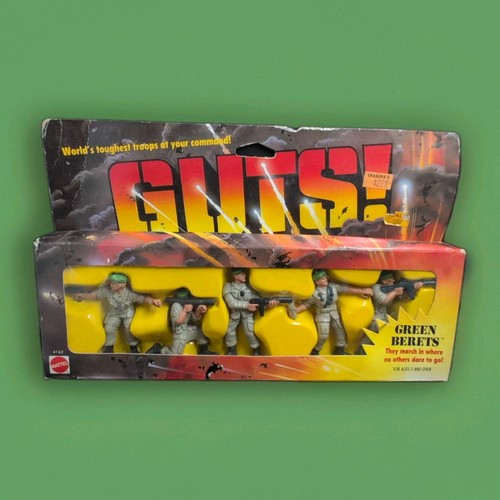 1986 Mattel GUTS! Green Berets Squad 4162 Soldiers MOC Vintage Army Set ...