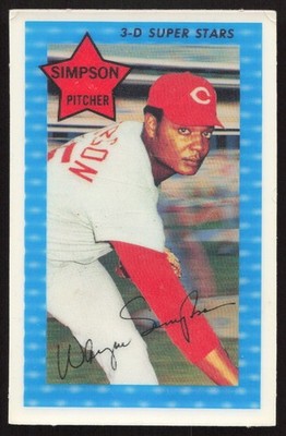 1971 Kellogg's 3-D Super Stars #1a Wayne Simpson Cincinnati Reds NO ...