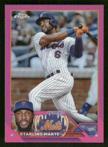 2023 Topps Chrome Starling Marte Pink Refractor #19 Card | eBay