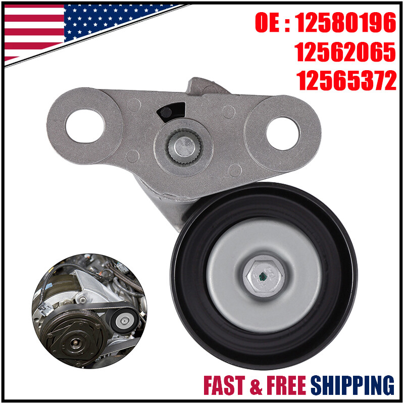NEW A/C Drive Belt Tensioner w/ Pulley for Cadillac Chevy GMC Yukon ...