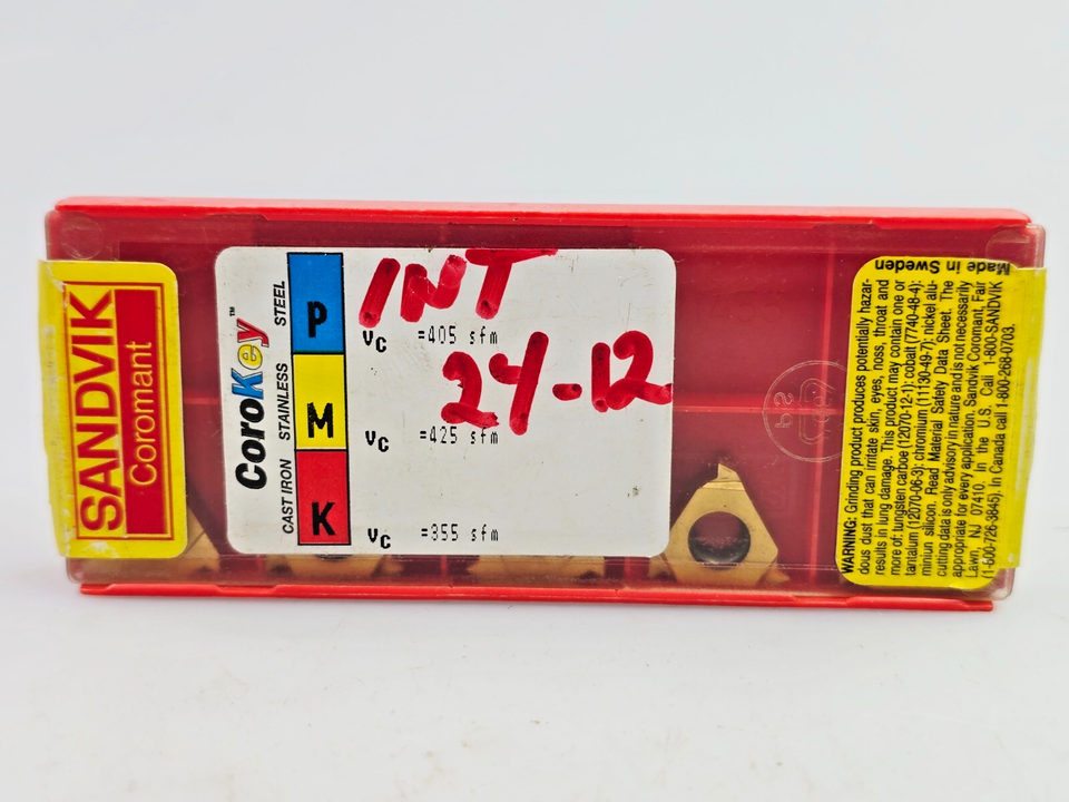 Sandvik Coromant R166.0L-16VM01-001 1020 Carbide Threading Inserts (Box ...