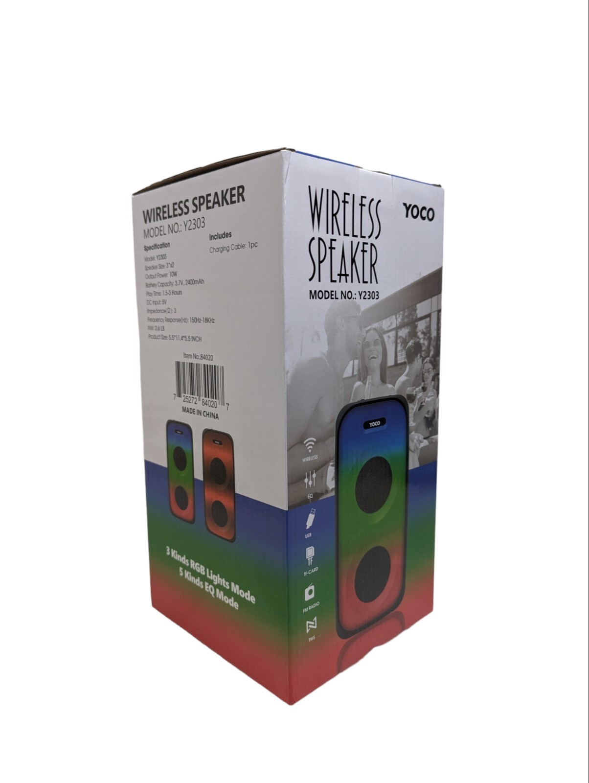 Yoco Wireless Speaker Y2303 EQ USB Tf-Card Fm Radio Portable | eBay