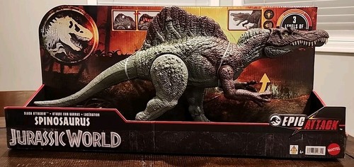 JURASSIC WORLD Epic Attack Intensifying Damage Spinosaurus Figure 2024 ...