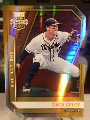 Zach Gelof 2021 Elite Extra Edition Aspirations RARE Gold Foil RC SP ...