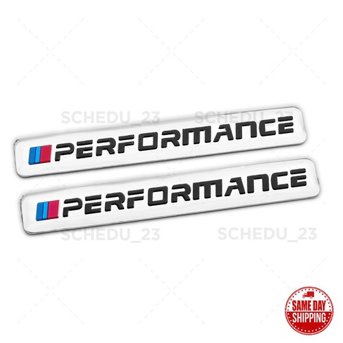2x BMW M Performance Logo Emblem Badge Car Fender Tailgate Series Sport ...