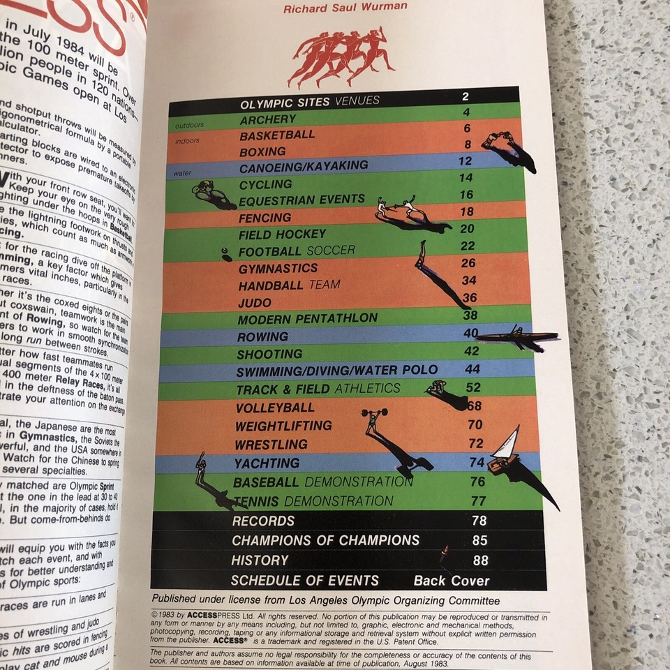 Official Olympic Souvenir Program & TV Viewers Guide Los Angeles 1984 ...
