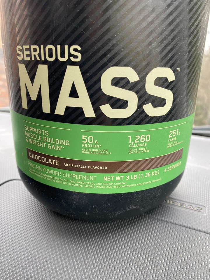 Optimum Nutrition “Serious Mass” Protein Powder Chocolate 3 LB (1.36 KG ...