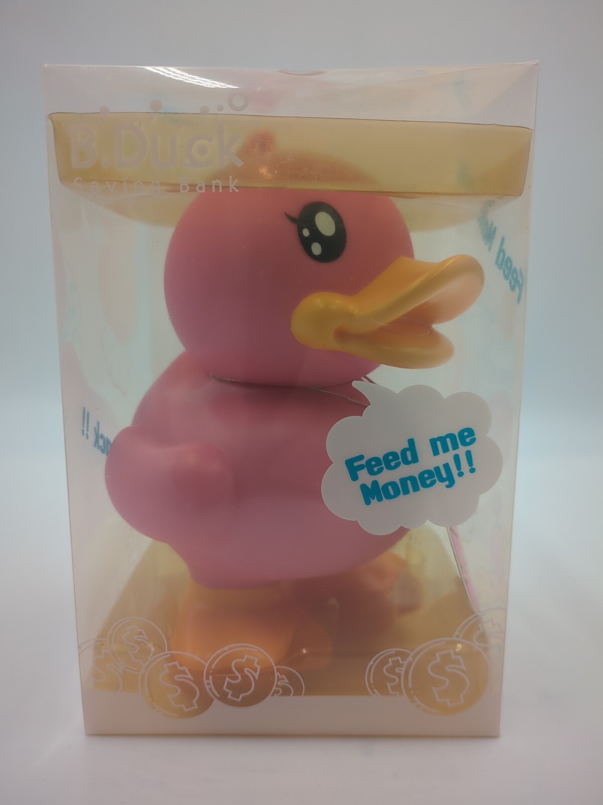 7" Semk B. Duck Saving Coin Piggy Bank Pink New York Baby Shower Gift ...