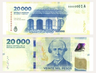 NEW ARGENTINA Notes Bill 20,000 2024 PESOS UNCIRCULATED 20k 20000 ...
