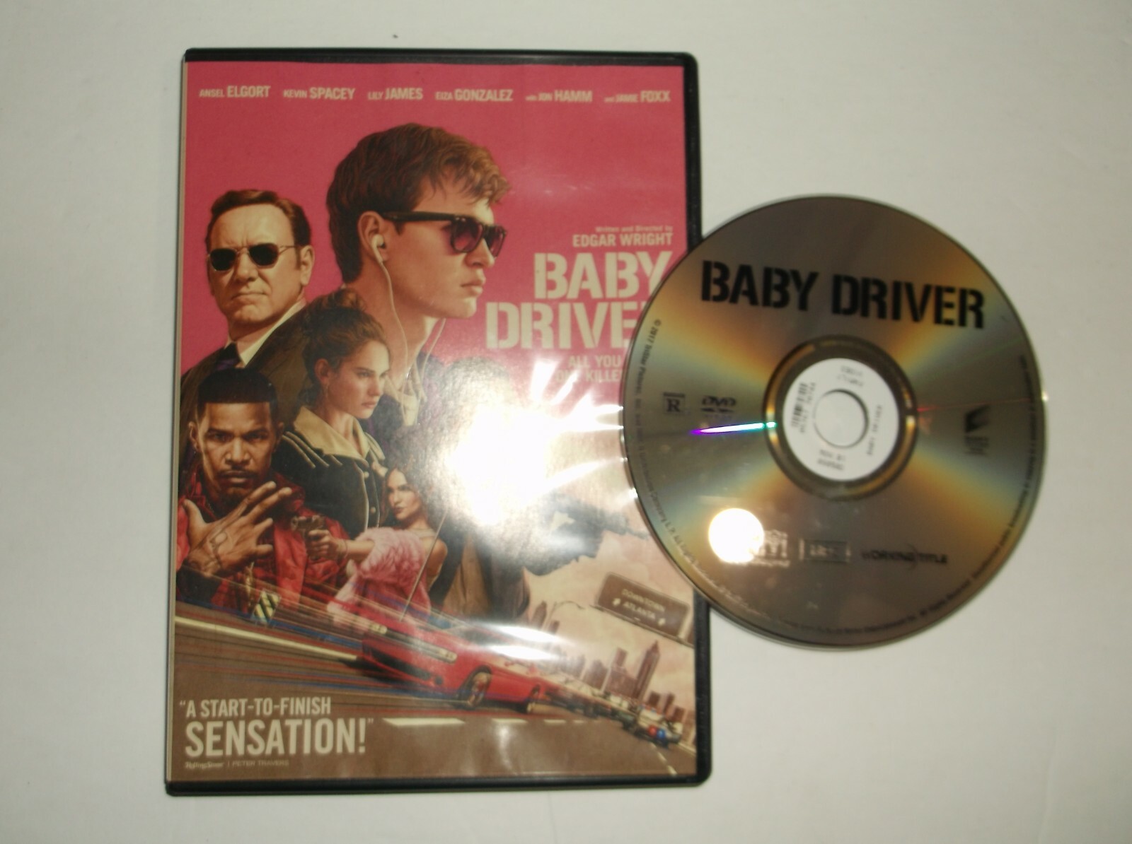 Baby Driver (DVD, 2017) Jon Bernthal, Kevin Spacey, Ansel Elgort, Jon ...