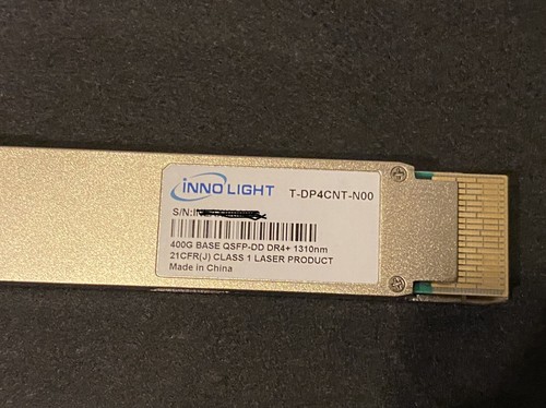 InnoLight QSFP-DD 400G DR4+ 1310nm 2km EML T-DP4CNT-N00 Two Years ...