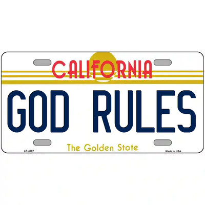 God Rules California 24" X 12" Large Metal Sign | eBay