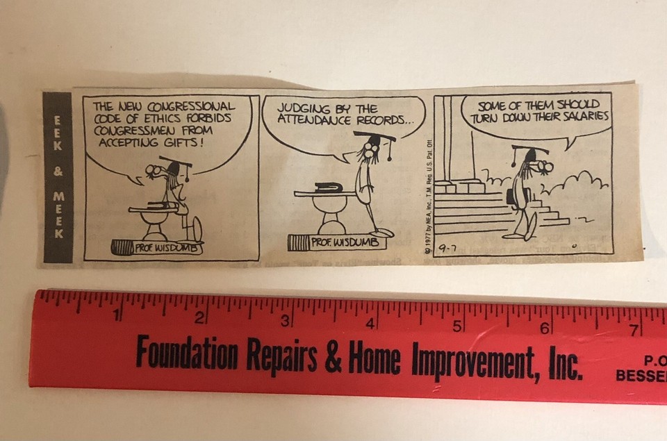 1977 Eek And Meek Vintage comic Strip Cs1 | eBay