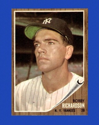 Near-Mint to Mint 1962 Bobby Richardson Topps Baseball Card #65/New ...