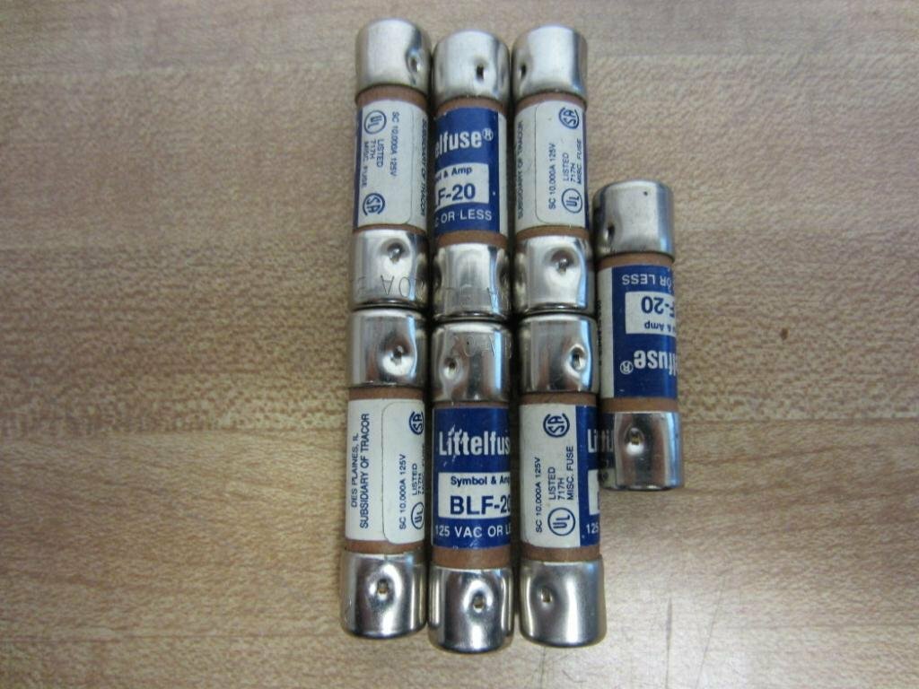 Pack of 7 Littelfuse BLF020 BLF-20 20A 125VAC Fuse | eBay
