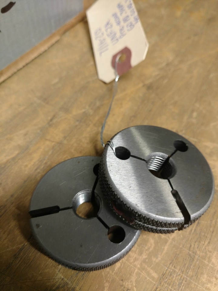 THREAD CHECK 7/16-20 UNF-2A PRE-ECOAT THREAD RING SET GAGE INSPECTION ...