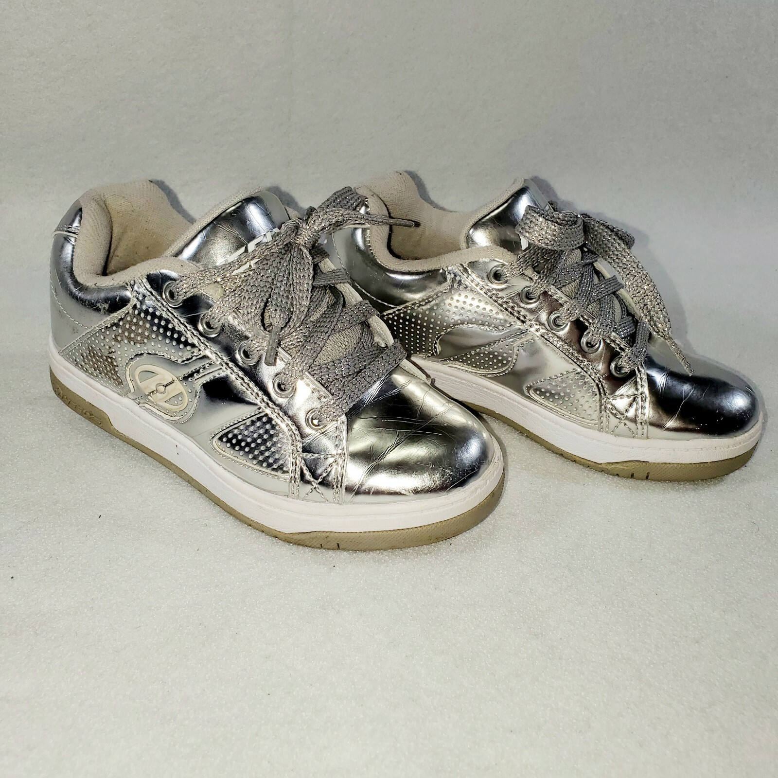 Heelys Unisex Rolling Shoes Kids Youth Size 2 Silver Heelys Split ...