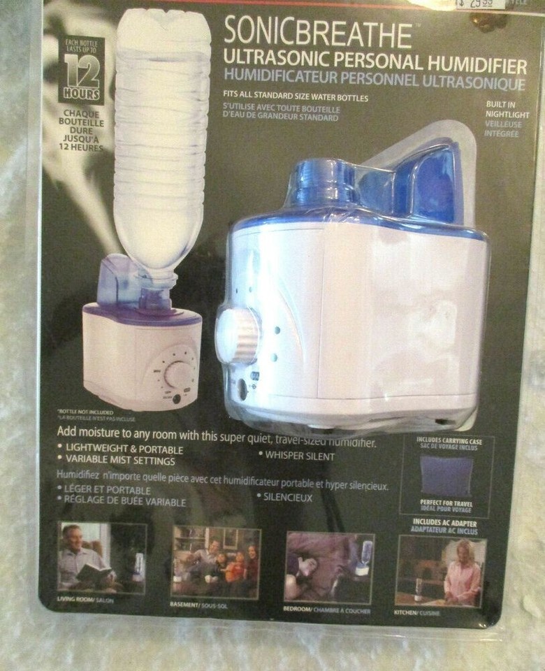 Bell and Howell Sonic Breathe Ultrasonic Personal Humidifier Portable ...