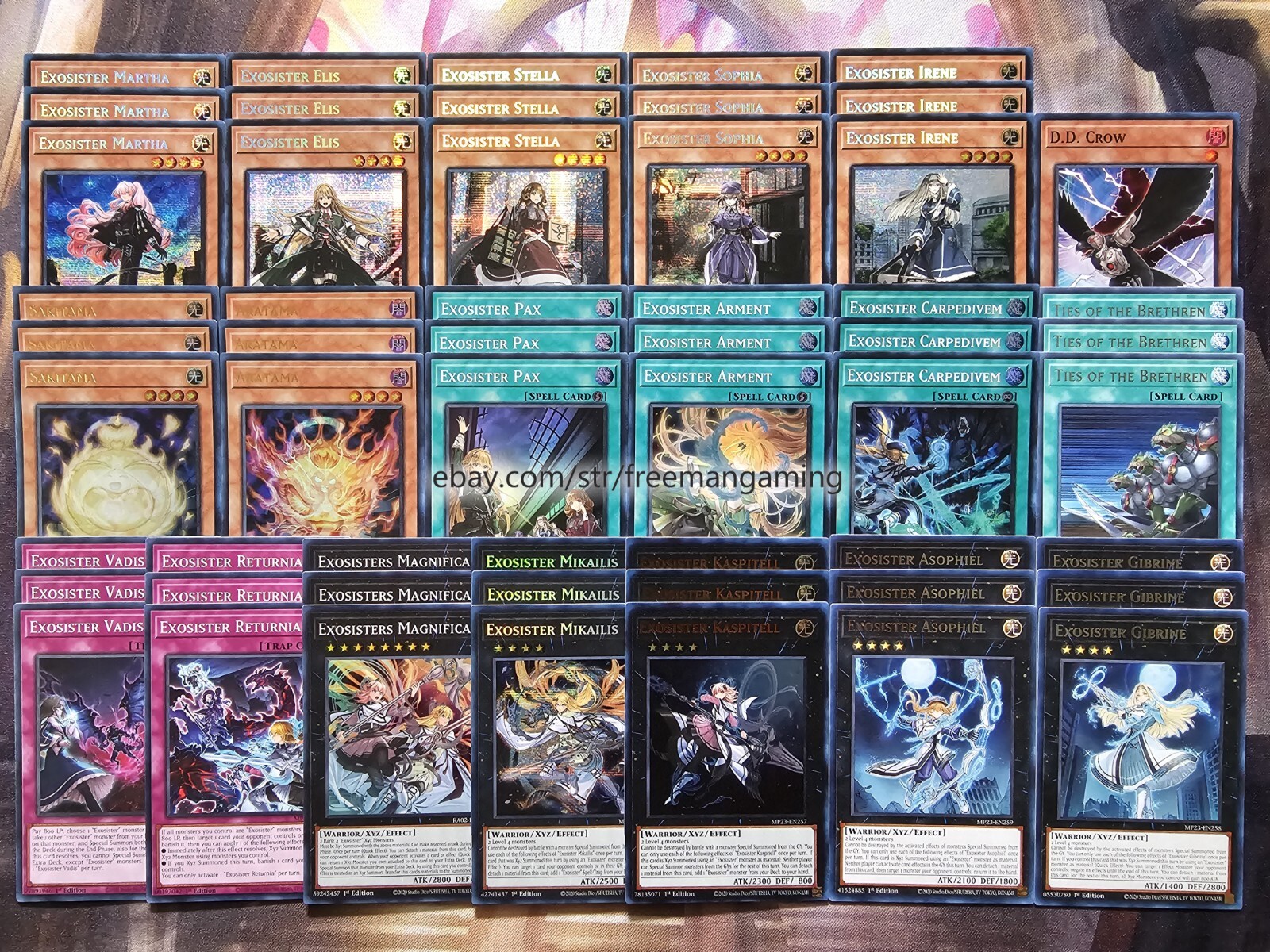 Yugioh Exosister Deck 55 Cards Martha Mikailis Elis Sophia Pax ...