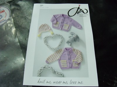 Jenny Watson designs 4 Ply Knitting Pattern 5003 Cardigans and Helmet ...