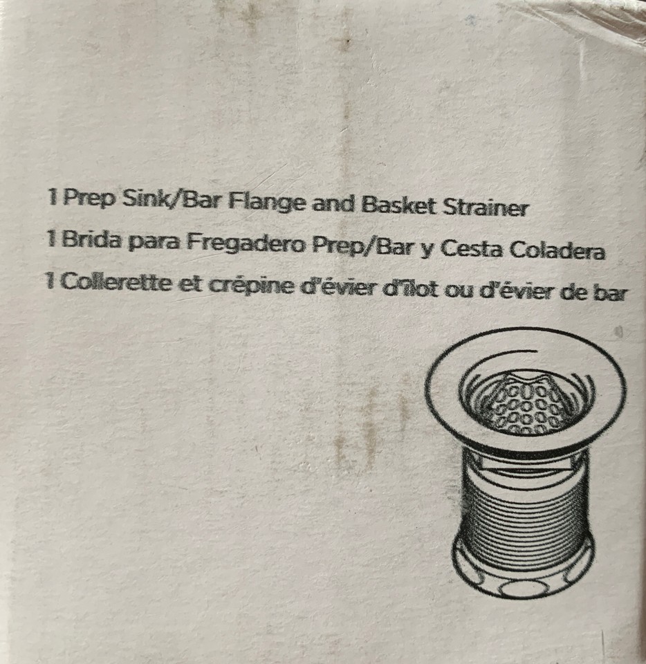 Delta 72011-AR, 2-7/8" Basket Strainer for Preparation Sinks, Arctic ...